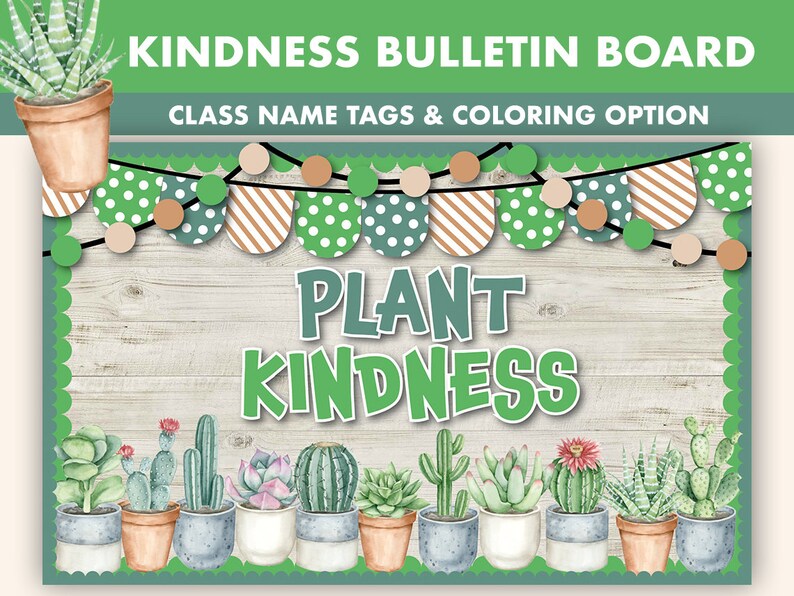 Plant Kindness Bulletin Board Kit Plants Bulletin Boards - Etsy