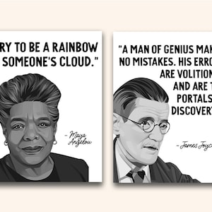 Famous Authors Printable Posters || 10 Inspiration Author Quote Posters ...