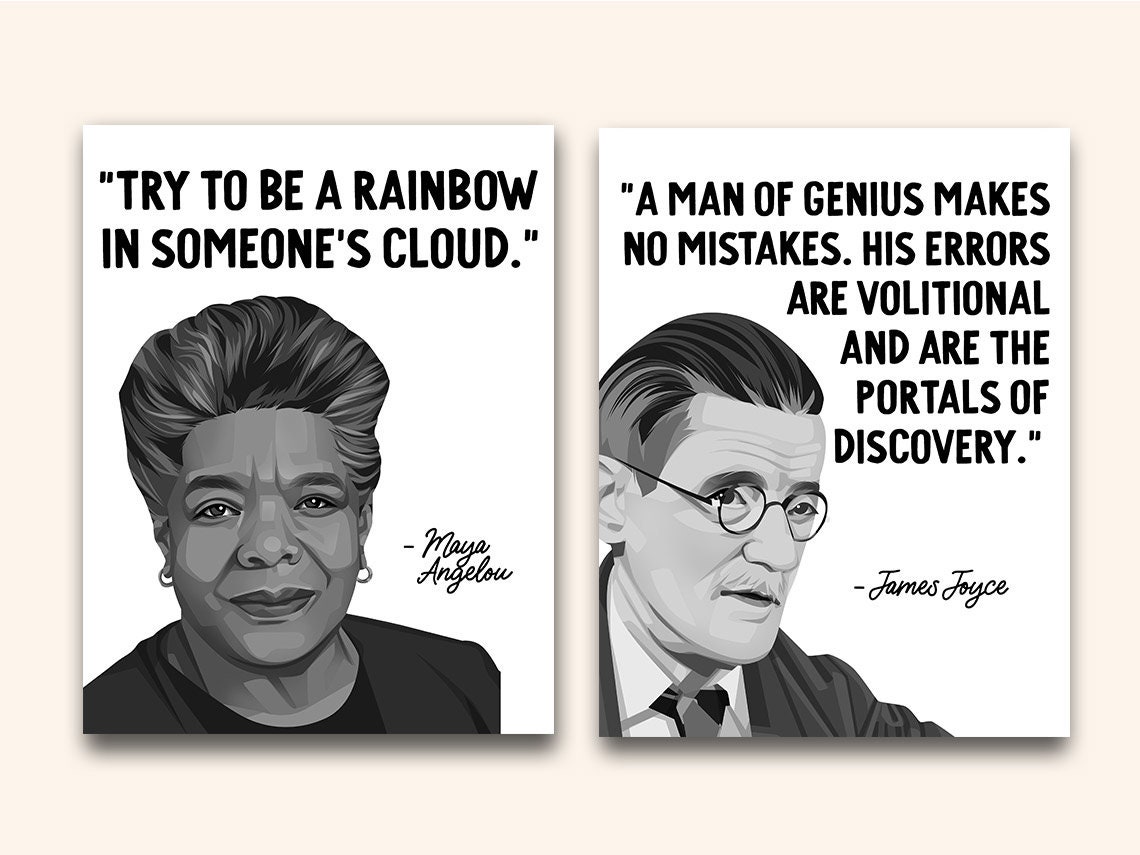 Famous Authors Printable Posters || 10 Inspiration Author Quote Posters ...