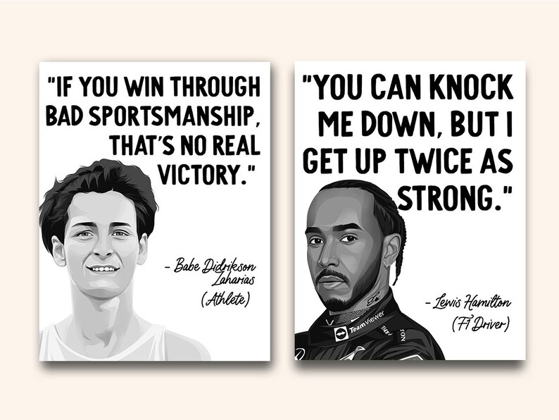 Inspirational Athletes Printable Posters 10 Inspiration - Etsy
