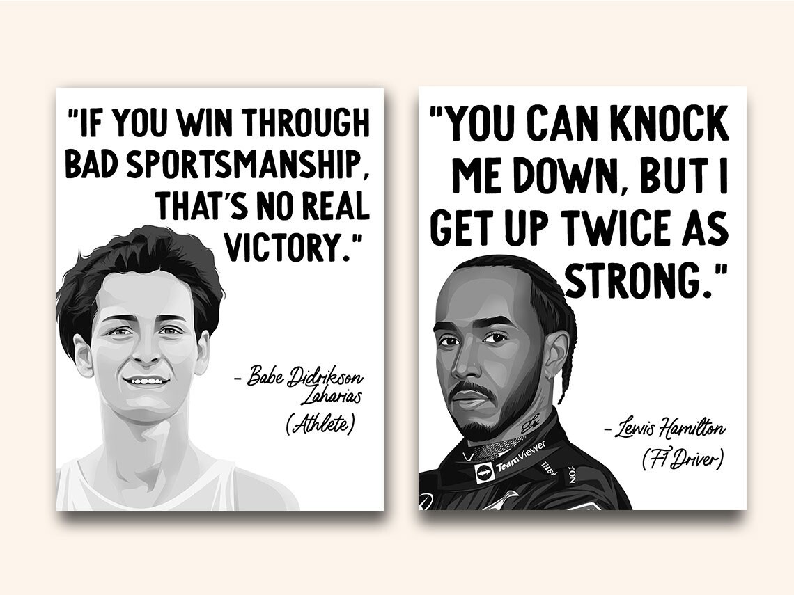 Inspirational Athletes Printable Posters 10 Inspiration - Etsy
