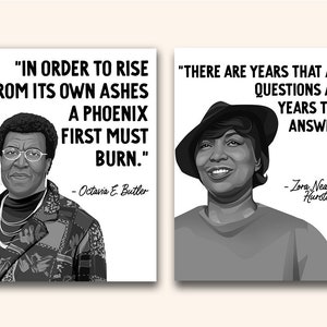 Famous Black Authors Printable Posters || 10 Inspiration Black Author ...