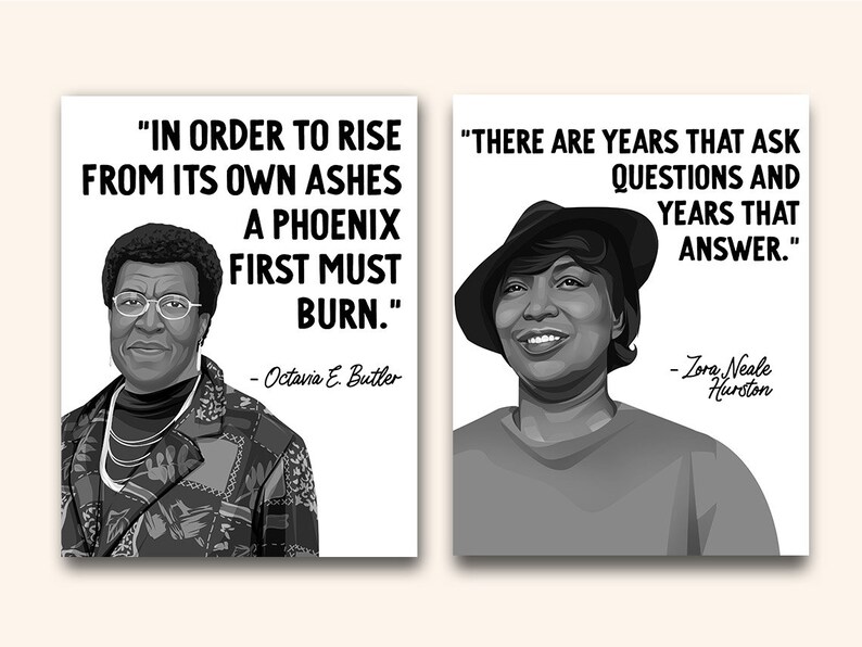 Famous Black Authors Printable Posters 10 Inspiration Black - Etsy
