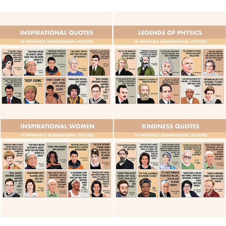 Giant Classroom Poster Bundle Printable Posters || Inspiration People ...