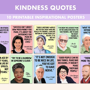 Kindness Quotes Printable Posters 10 Kindness Posters for Classroom ...