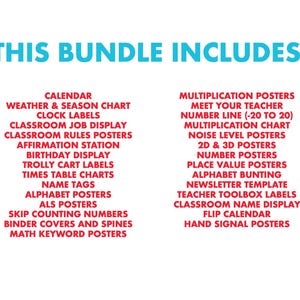 School Classroom Decor Bundle || Editable Classroom Printable Display ...