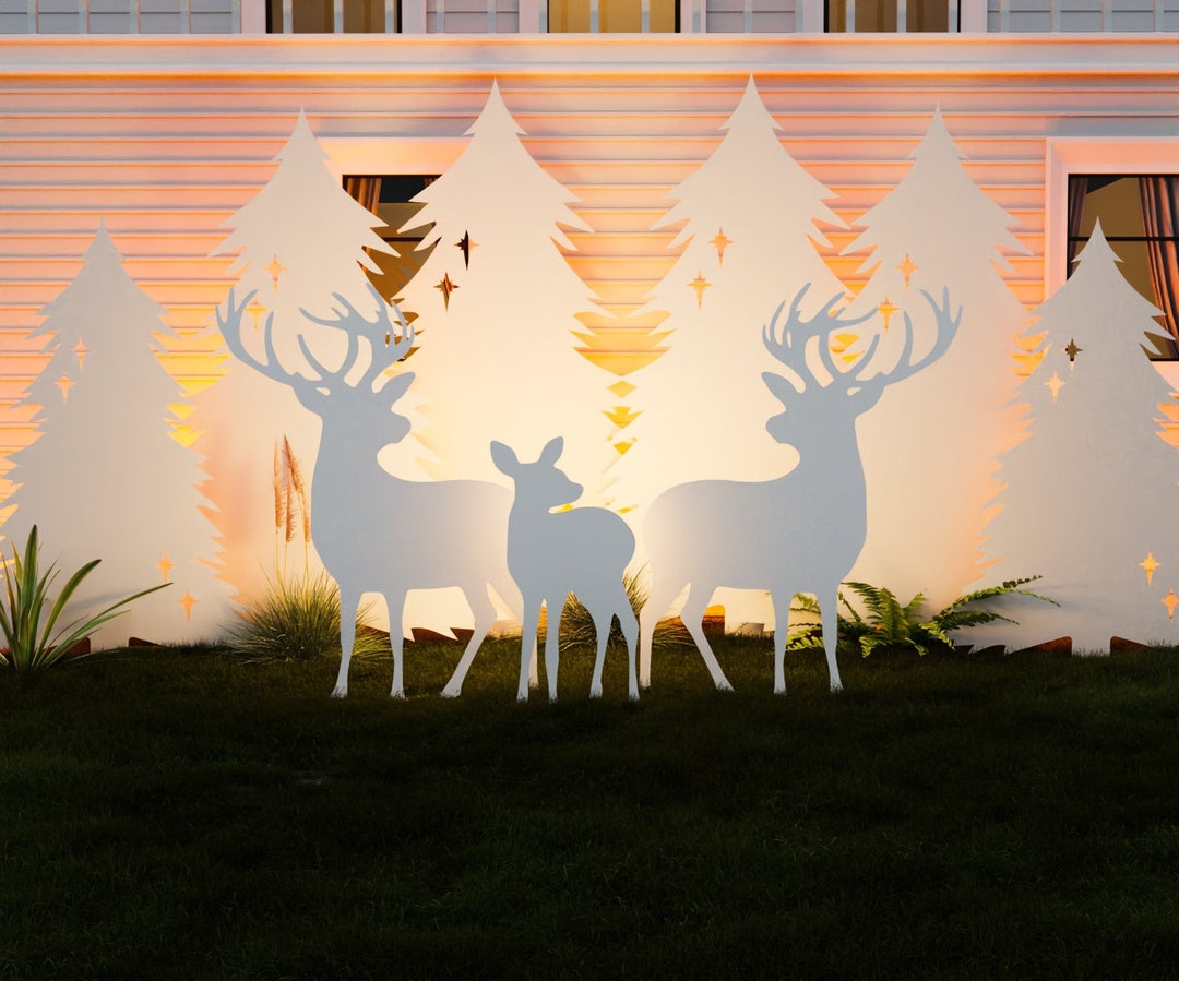 Reindeer Christmas Template Printable || Trace and Cut Christmas Tree ...