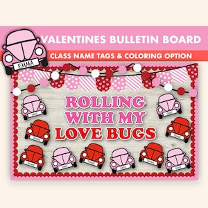 Love Bugs Valentines Day Bulletin Board Kit || Retro Valentines ...