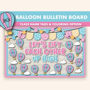 Hot Air Balloon Bulletin Board Kit || Summer Bulletin Boards Digital ...