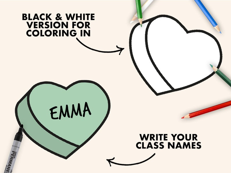 Hearts Bulletin Board Kit Spring Bulletin Boards Digital - Etsy