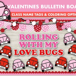 Love Bugs Valentines Day Bulletin Board Kit Retro Valentines Bulletin ...