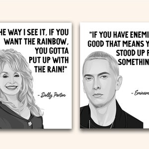 Famous Singers Printable Posters || 10 Inspiration Singers Quote ...