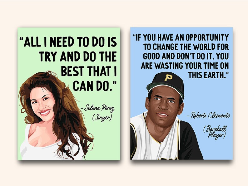 Hispanic Leaders Quotes Printable Posters || 10 Hispanic Heritage Month ...