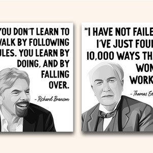 Famous Growth Minset Quotes Printable Posters || 10 Growth Mindset ...