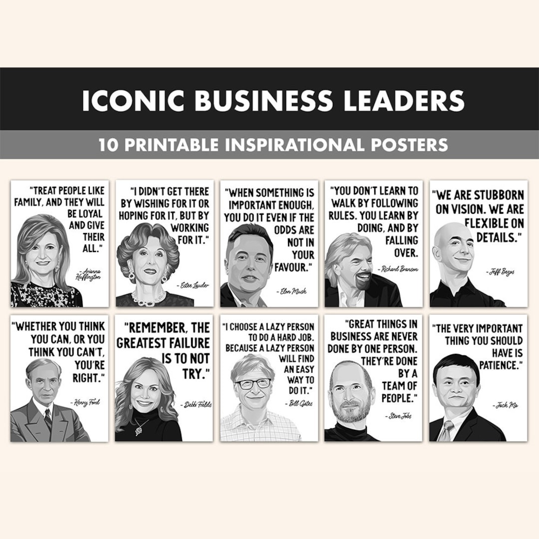 Famous Business People Printable Posters || 10 Inspiration ...