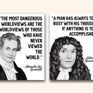 Famous Biologists Printable Posters || 10 Inspiration Biology Quote ...