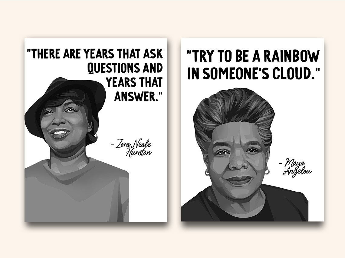 Famous Black Leaders Printable Posters | 10 Inspiration Black Leader ...