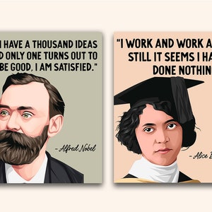 Famous Chemists Printable Posters || 10 Inspiration Chemistry Quote ...