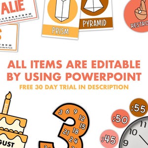 Retro Vibes Classroom Decor Bundle || Editable Classroom Printable ...