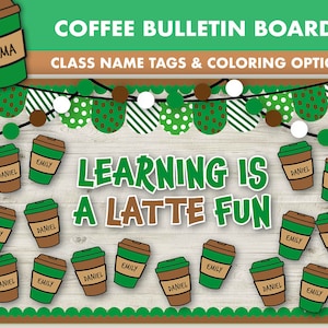 Latte Fun Bulletin Board Kit Coffee Bulletin Boards Digital Coffee ...