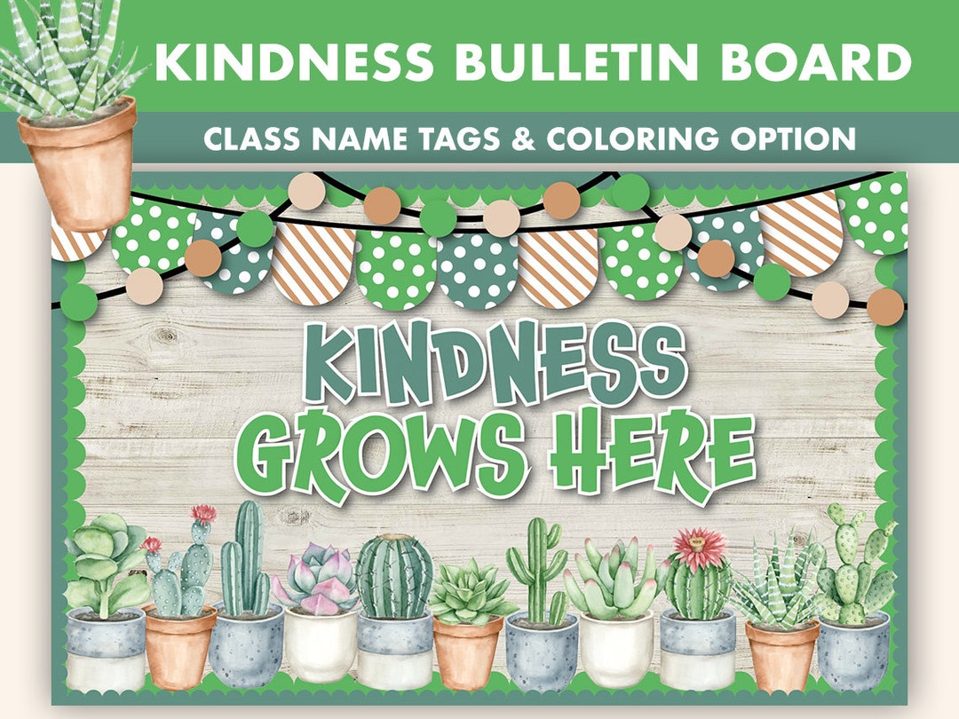 Kindness Grows Bulletin Board Kit Plants Bulletin Boards Digital Summer ...