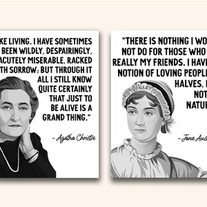 Female Authors Printable Posters || 10 Inspiration Woman Author Posters ...