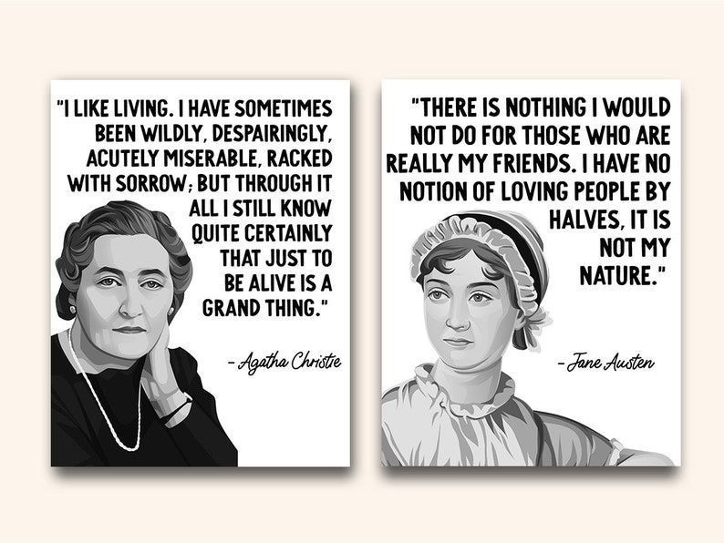 Female Authors Printable Posters 10 Inspiration Woman - Etsy