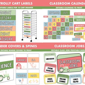 Farm Classroom Decor Bundle || Editable Classroom Printable Display ...