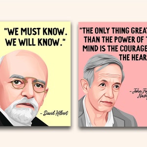 Famous Mathematicians Printable Posters || 10 Inspiration Math Quote ...