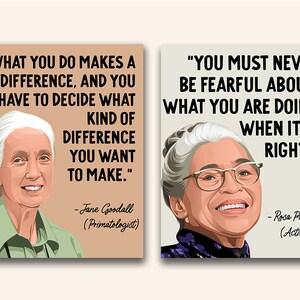 Inspirational Women Printable Posters || 10 Inspiration Women Quote ...