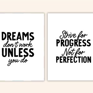 B&W Growth Mindset Posters || 8 Inspiration Quote Posters for Classroom ...