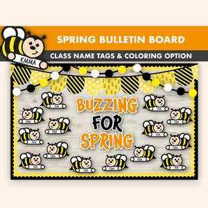Bee Bulletin Board Kit || Spring Bulletin Boards Digital || Spring ...