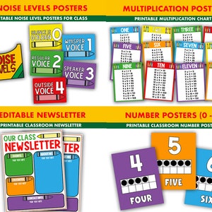 Crayon Classroom Decor Bundle || Editable Classroom Printable Display ...
