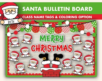 Santa Bulletin Board Kit || Christmas Bulletin Boards Digital ...