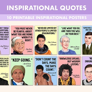 Inspirational Quotes Printable Posters 10 Inspiration Quote - Etsy