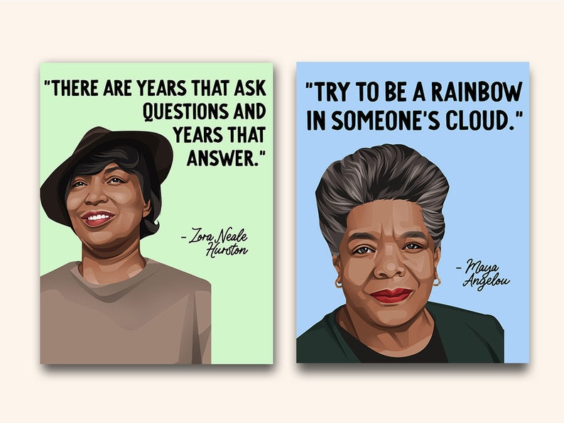 Famous Black Leaders Printable Posters 10 Inspiration Black - Etsy