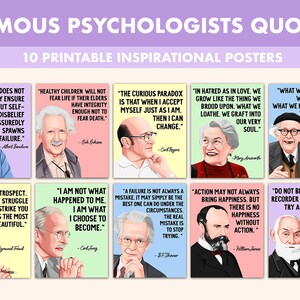 Famous Psychologists Printable Posters 10 Iconic - Etsy UK