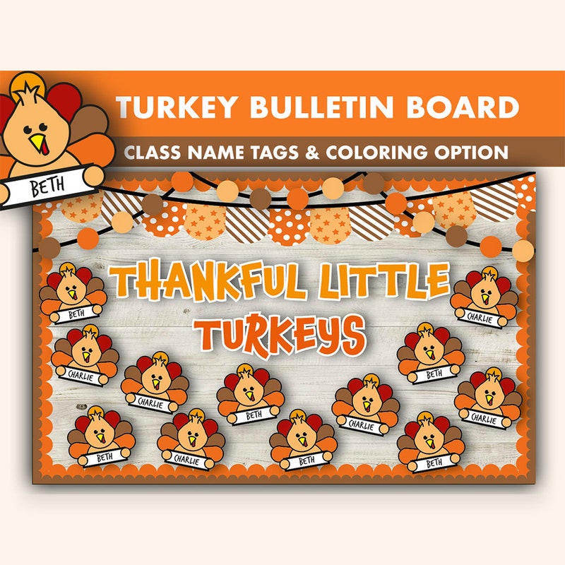 Turkey Bulletin Board - Etsy
