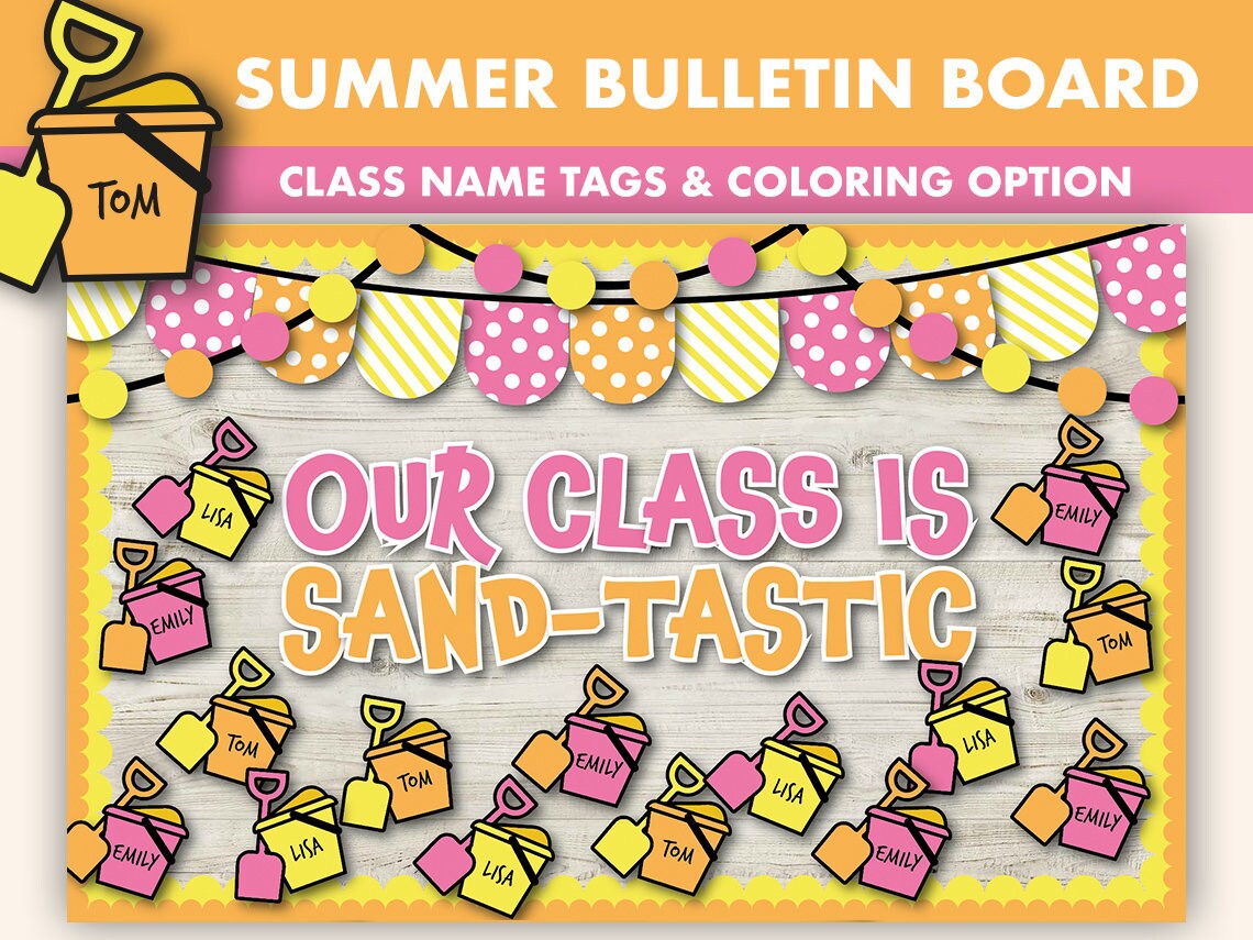 Summer Bulletin Board Kit Bucket and Spade Bulletin Boards - Etsy
