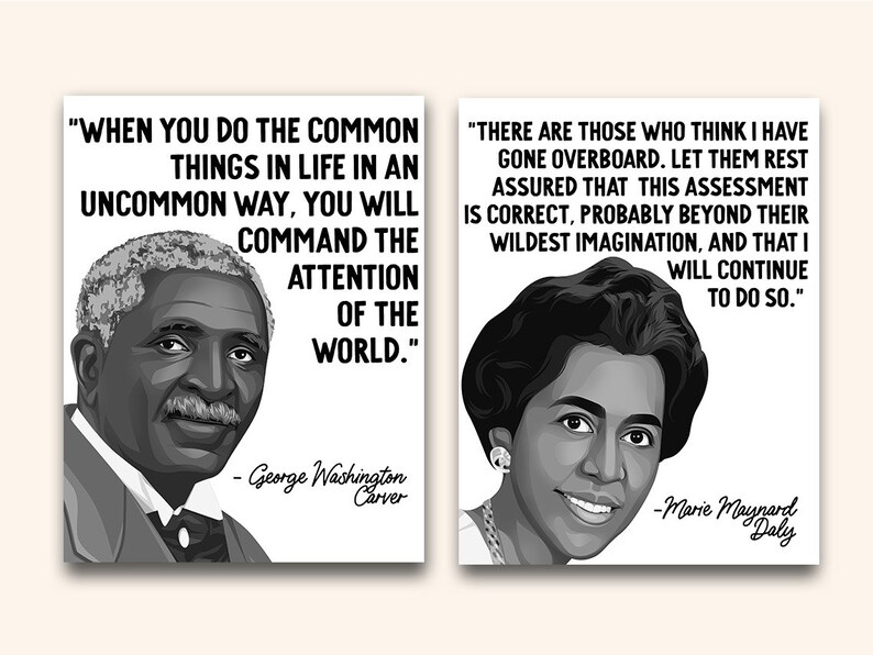 Black Scientist Printable Posters 10 Inspiration Black - Etsy