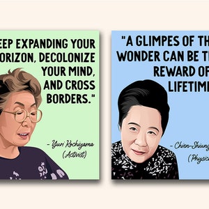 Asian American Leaders Printable Prints || 10 Inspiration Quote Posters ...