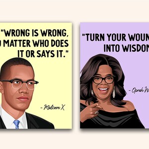 Famous Black Leaders Printable Posters | 10 Inspiration Black Leader ...