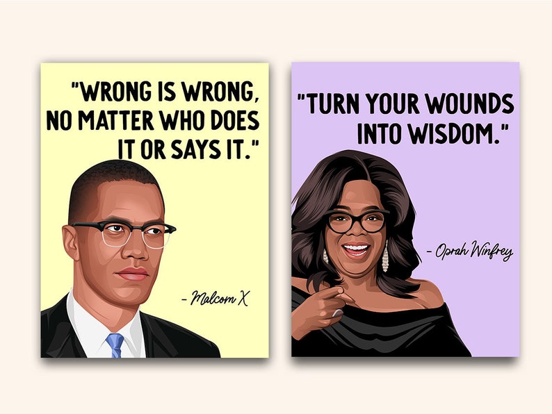 Famous Black Leaders Printable Posters 10 Inspiration Black - Etsy