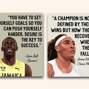 Inspirational Athletes Printable Posters || 10 Inspiration Quote ...