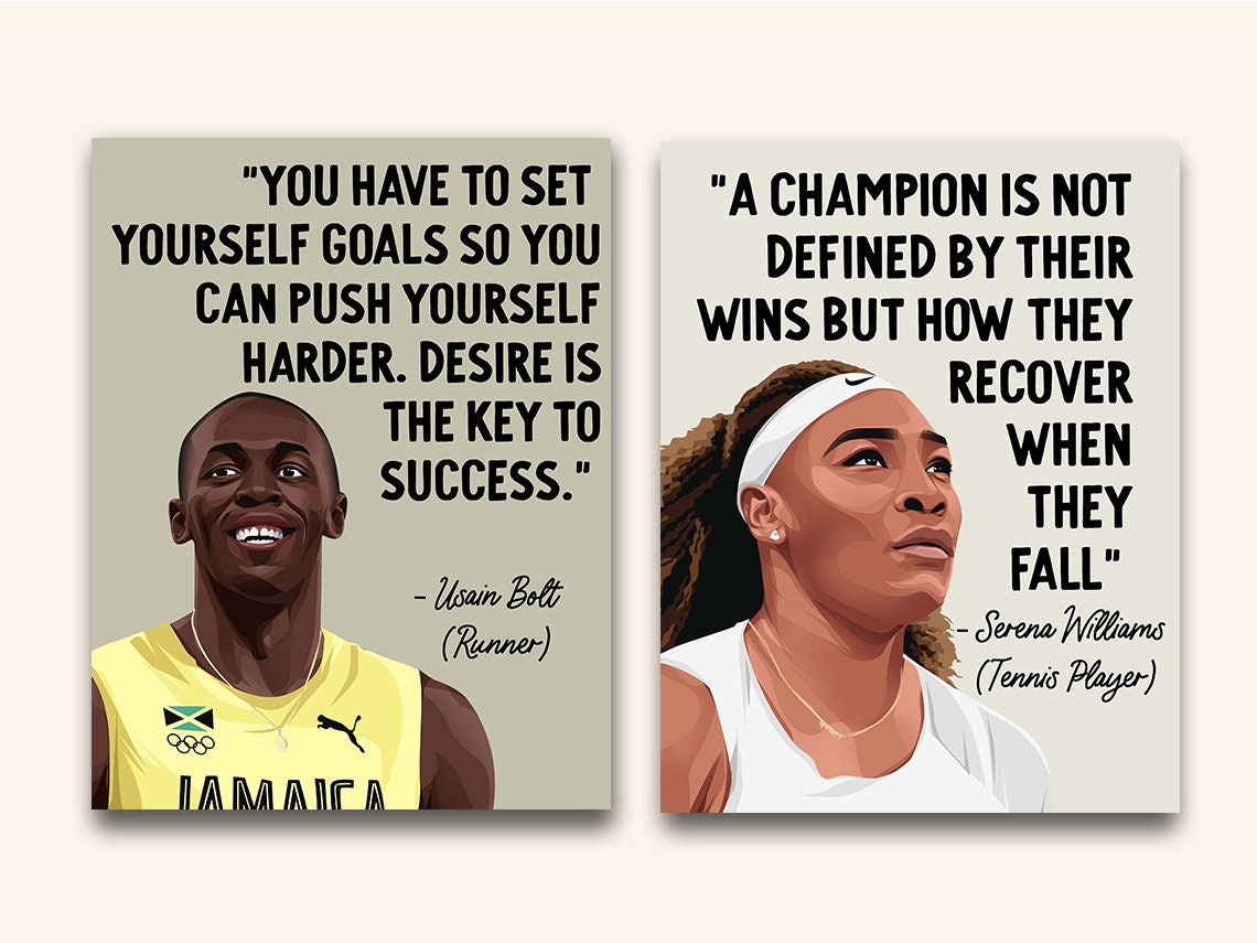 Inspirational Athletes Printable Posters 10 Inspiration - Etsy