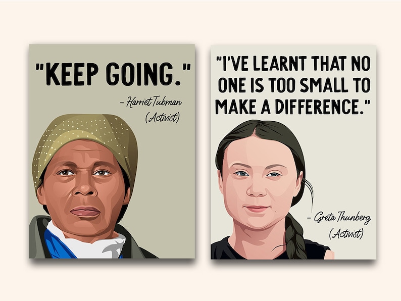 Women Changemakers Printable Posters 10 Inspiration Women - Etsy