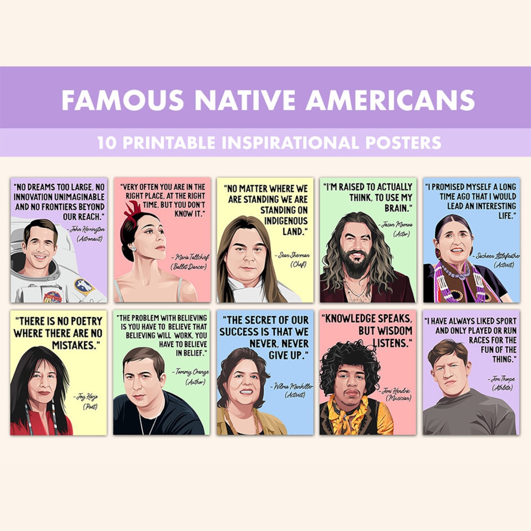 Native Americans Printable Posters || 10 Native Americans Heritage ...