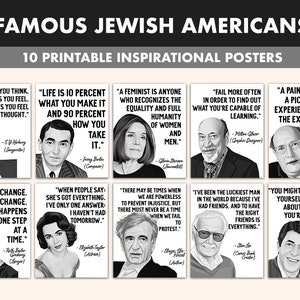 Famous Jewish Americans Printable Posters 10 Inspiration - Etsy
