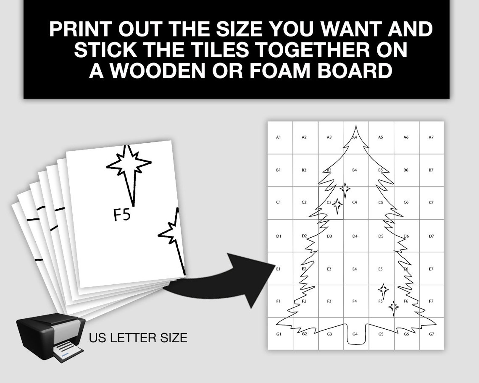 Santa Waving Template Printable || Trace and Cut Christmas Tree ...