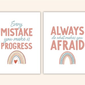 Boho Rainbow Growth Mindset Posters || 8 Inspiration Quote Posters for ...
